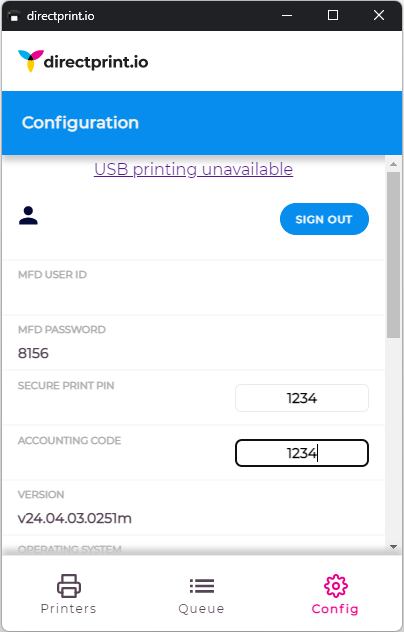 Accounting codes – directprint.io