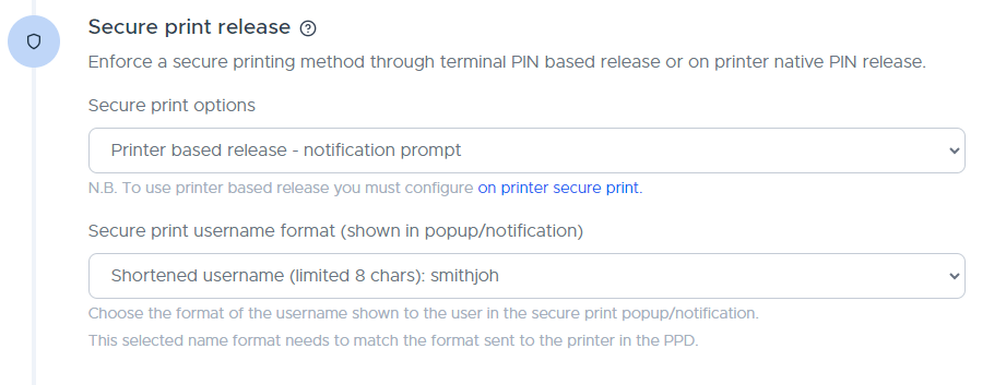 Setting up on-printer secure print with directprint.io – directprint.io